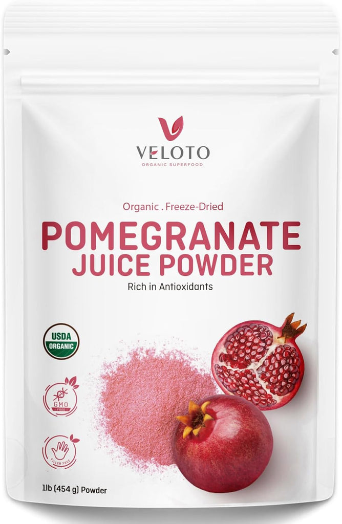 VELOTO Organic Pomegranate Juice Powder, Pure Pomegranate Fruit Extrac ...