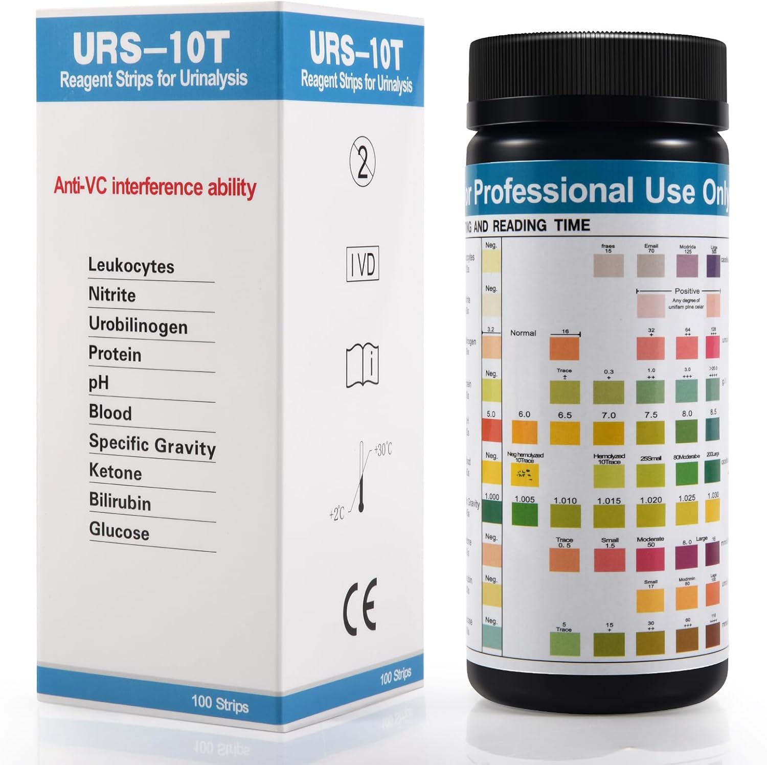 Urinalysis Test Strips – 10 Parameter Home Urine Test Kit | 100 Strips ...