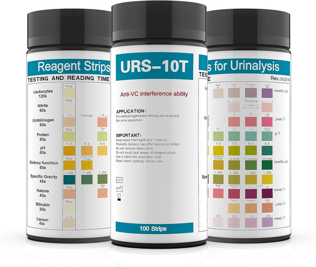 Urinalysis Test Strips – 10 Parameter Home Urine Test Kit | 100 Strips ...