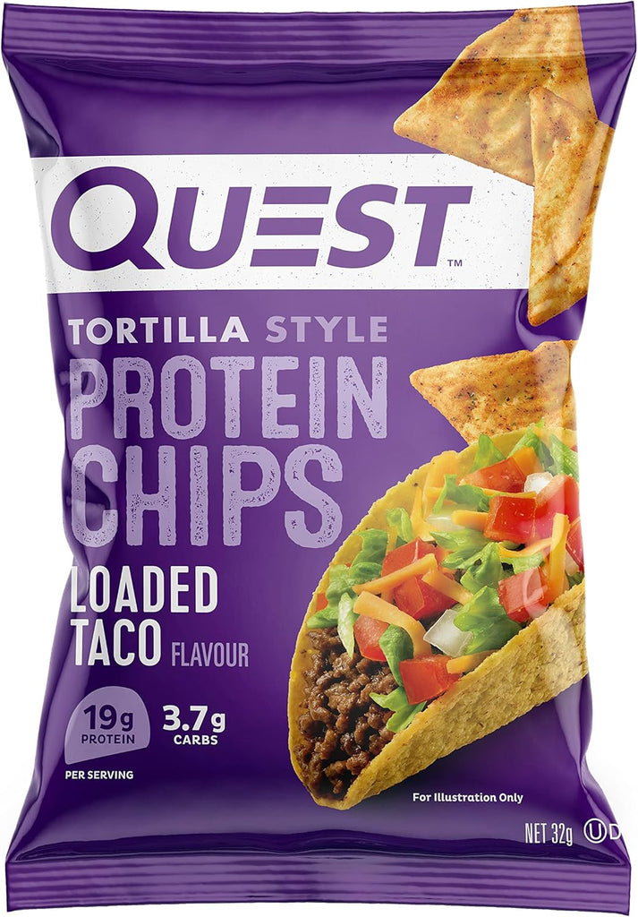 Quest Loaded Taco Protein Chips – High Protein, Low Carb | 8-Pack – A ...