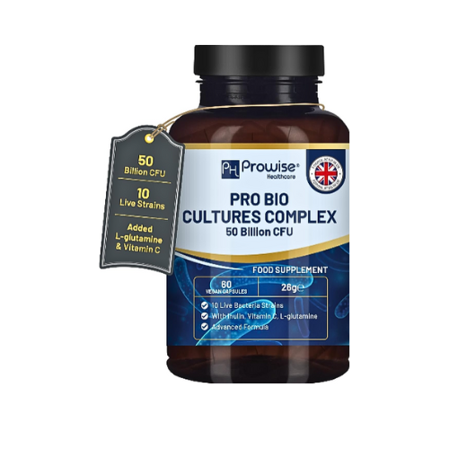 Bio Cultures Complex Probiotics – 50 Billion CFU, Prebiotics & Vitamin ...
