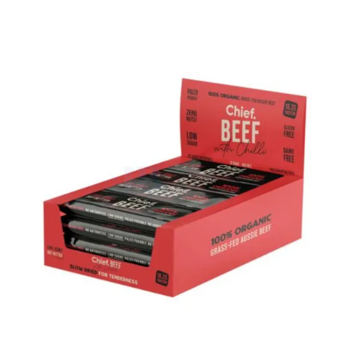 Chief Beef and Chilli Bar 40g – A Life Plus (A+)